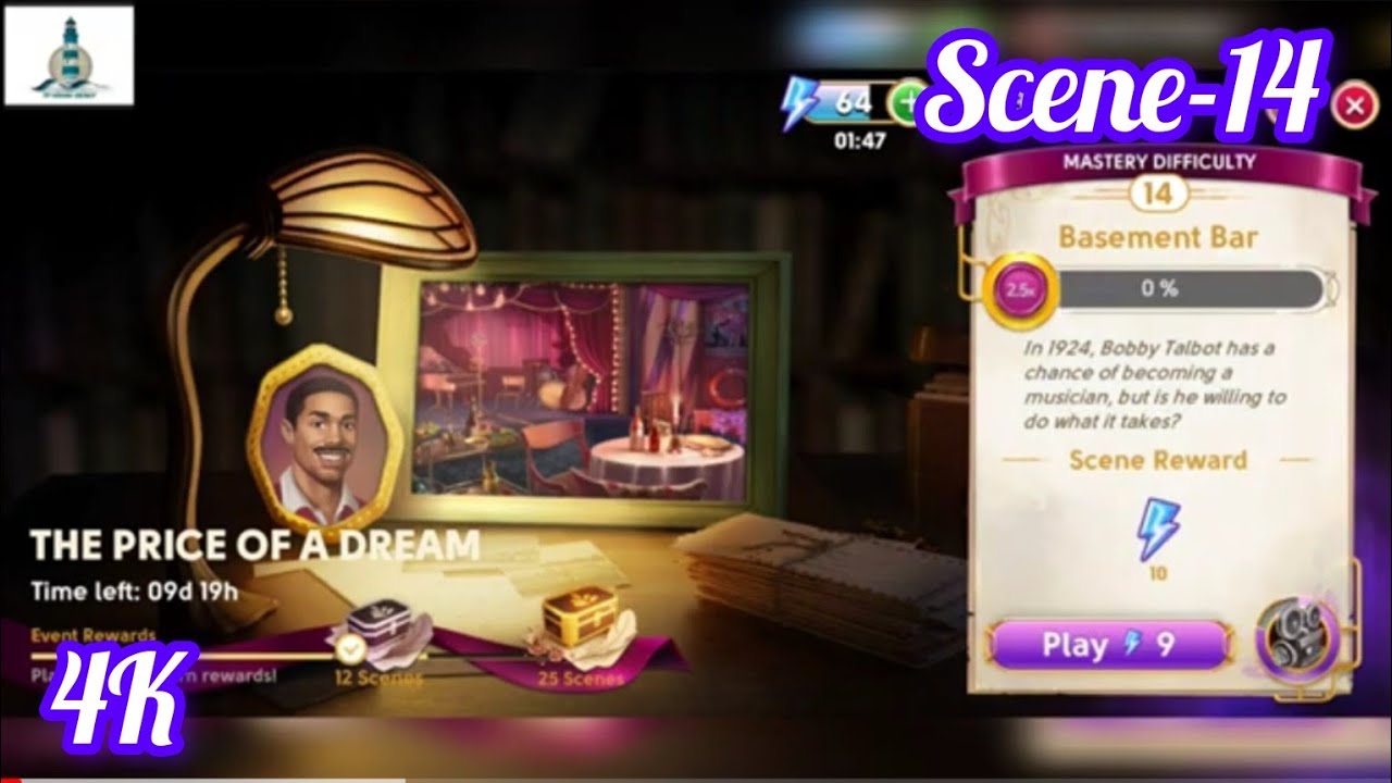 JUNE'S JOURNEY SECRET 10 SCENE 14 " BASEMENT BAR" WORD MODE 4K - YouTube