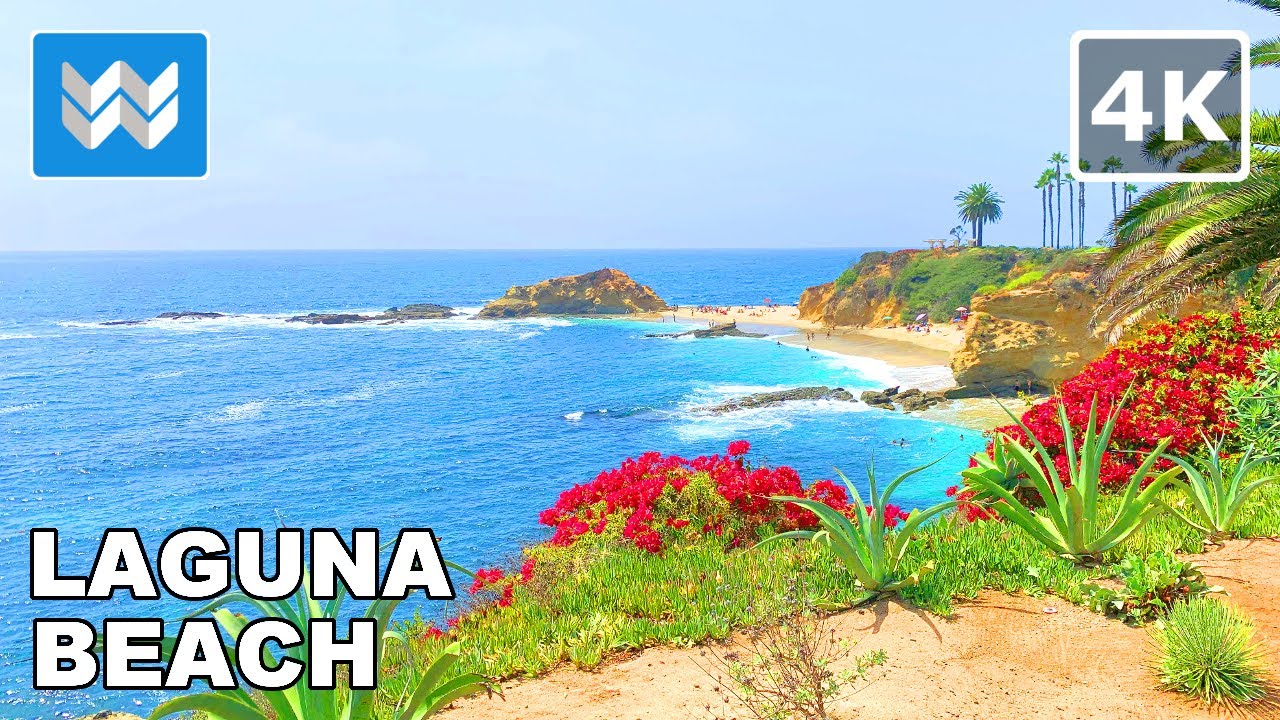 [4K] Treasure Island Park (Montage) in Laguna Beach, California USA ...