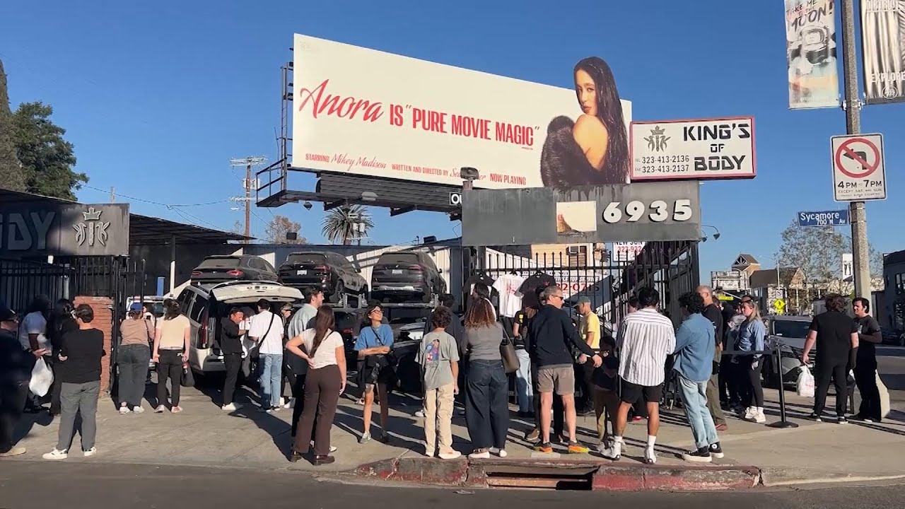 Hundreds of fans flock to 'Anora' merchandise pop-up in Los Angeles ...