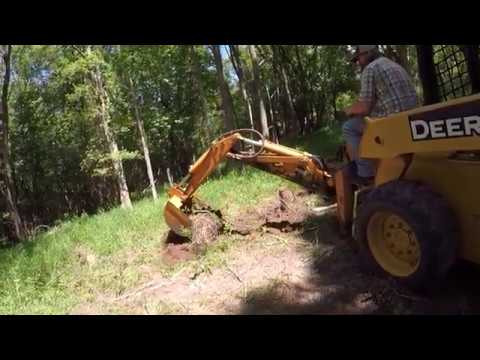 Pandemic Projects.Davis D100 Backhoe vs.Tree Stumps. (PT-1) - YouTube