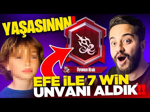 SONUNDA BİTTİ! EFE İLE 7 WİN GÖREVİNİ TAMAMLADIK! (AŞIRI SEVİNDİ)  PUBG Mobile