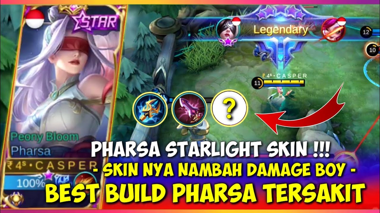 PHARSA STARLIGHT SKIN REVIEW! BUILD PHARSA TERSAKIT 2021 MOBILE LEGENDS ...