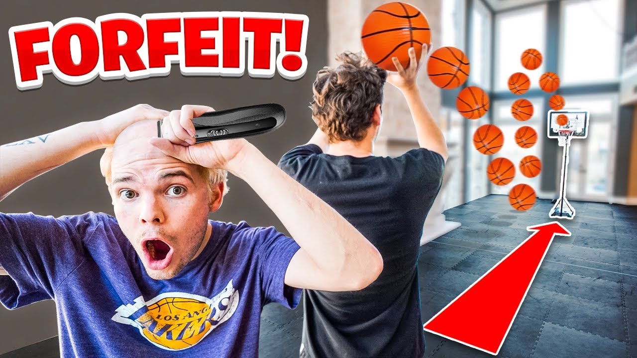 INSANE Long SHOT Mini Hoop Battle - SPIN THE FORFEIT WHEEL - YouTube