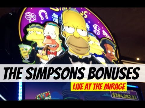 THE SIMPSONS SLOT MACHINE BONUSES @ Mirage Las Vegas | NorCal Slot Guy ...