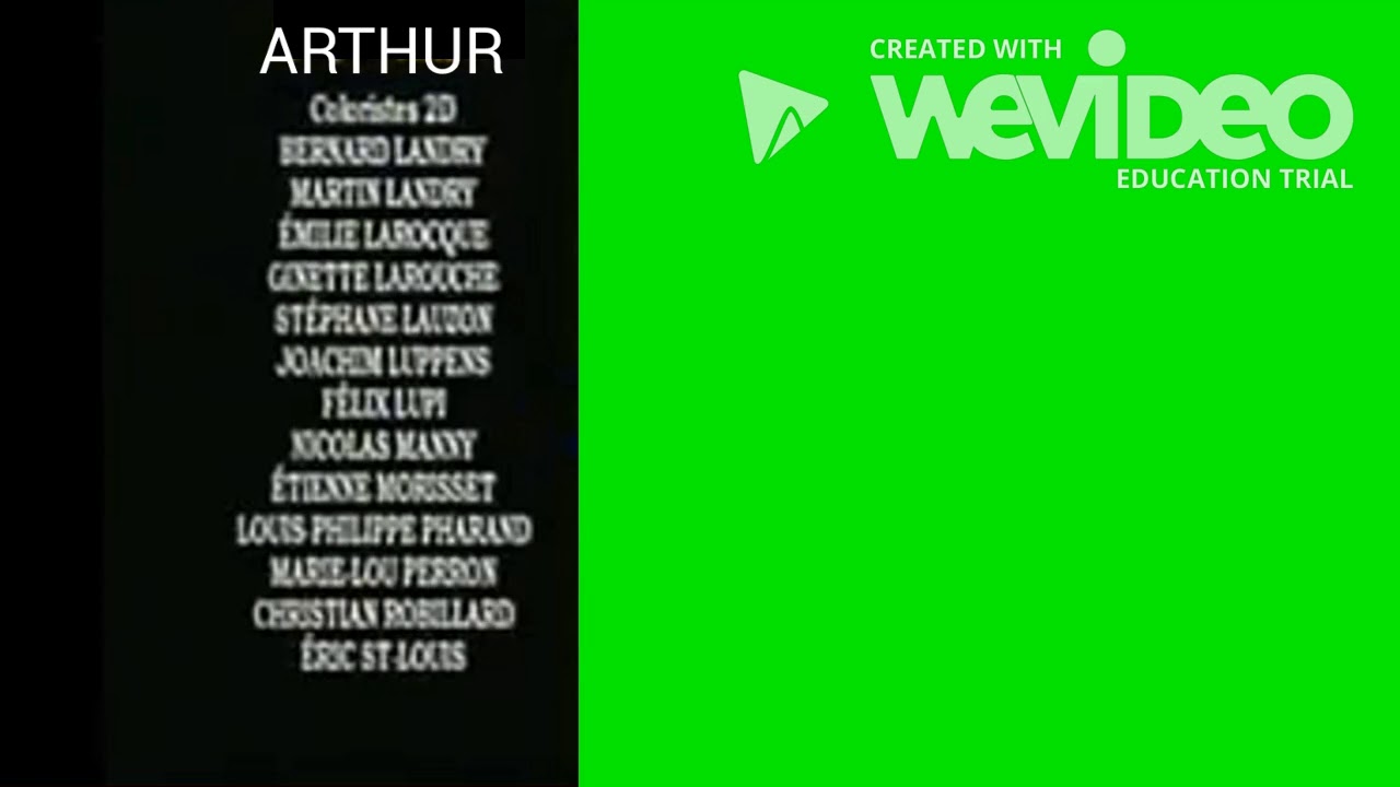 ARTHUR CREDITS Green Screen - YouTube