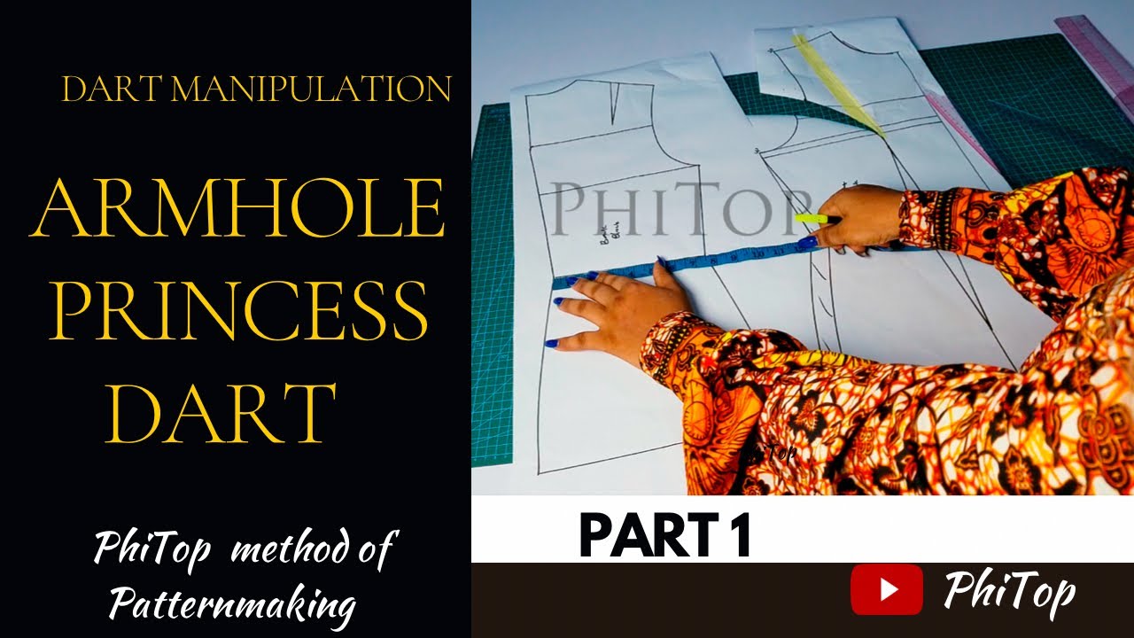 ARMHOLE PRINCESS DART PATTERN (part 1) - YouTube