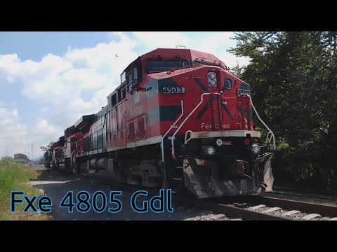 Fxe 4503-4037-4033-Fsrr 11050 Máquinas Solas México-Guadalajara Con La Tripulación Saludando ...