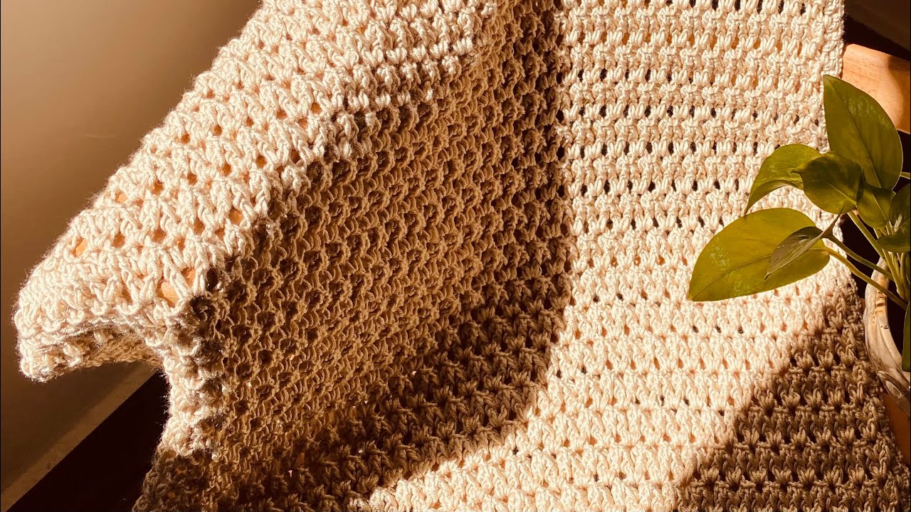How to Crochet a Blanket For Beginners Step by Step - YouTube