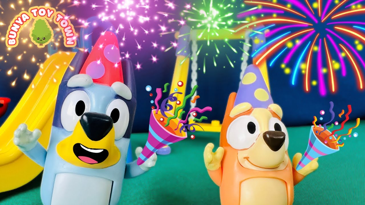 BLUEY New Year! 🎉 - Fun and Fireworks at Bluey's House! | Pretend Play ...