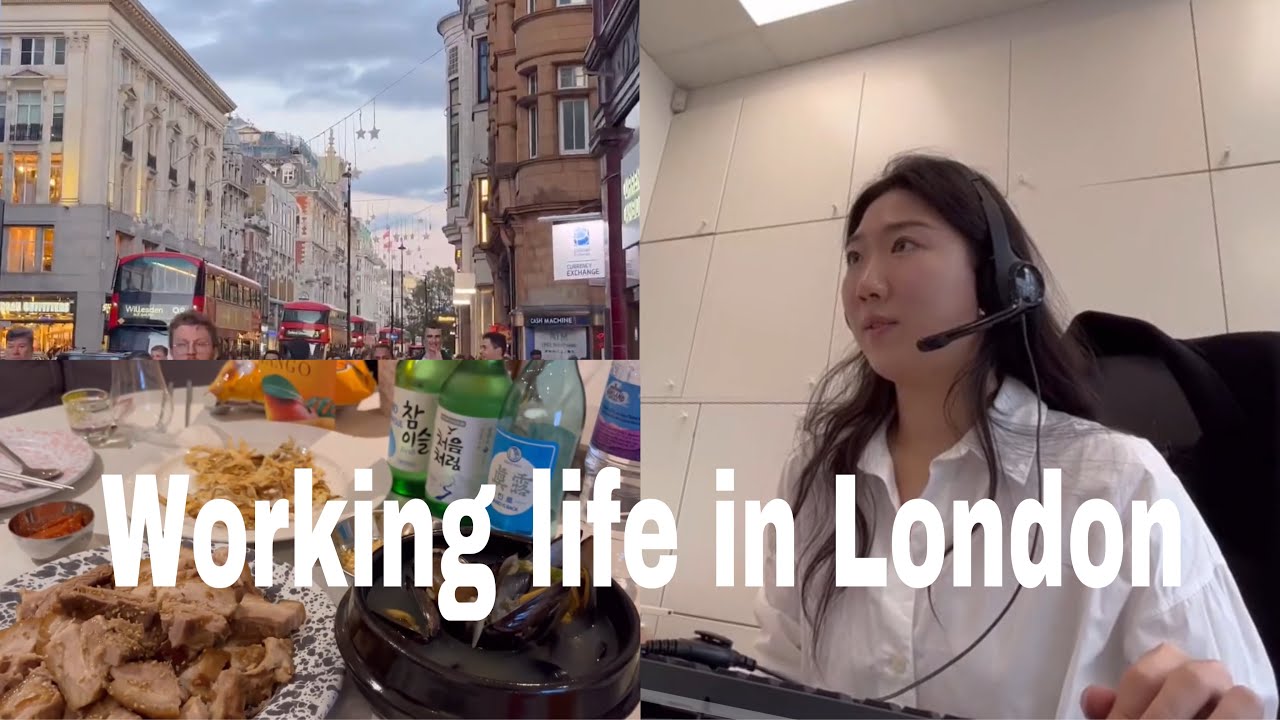 London Vlog l “Working in London” working 9 to 6 office, Korean girl ...