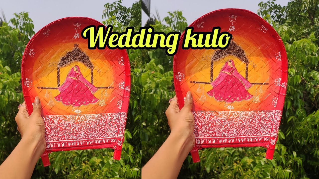 Bengali Wedding Kulo |HandPainted Kulo for Rituals & Home Decor - YouTube