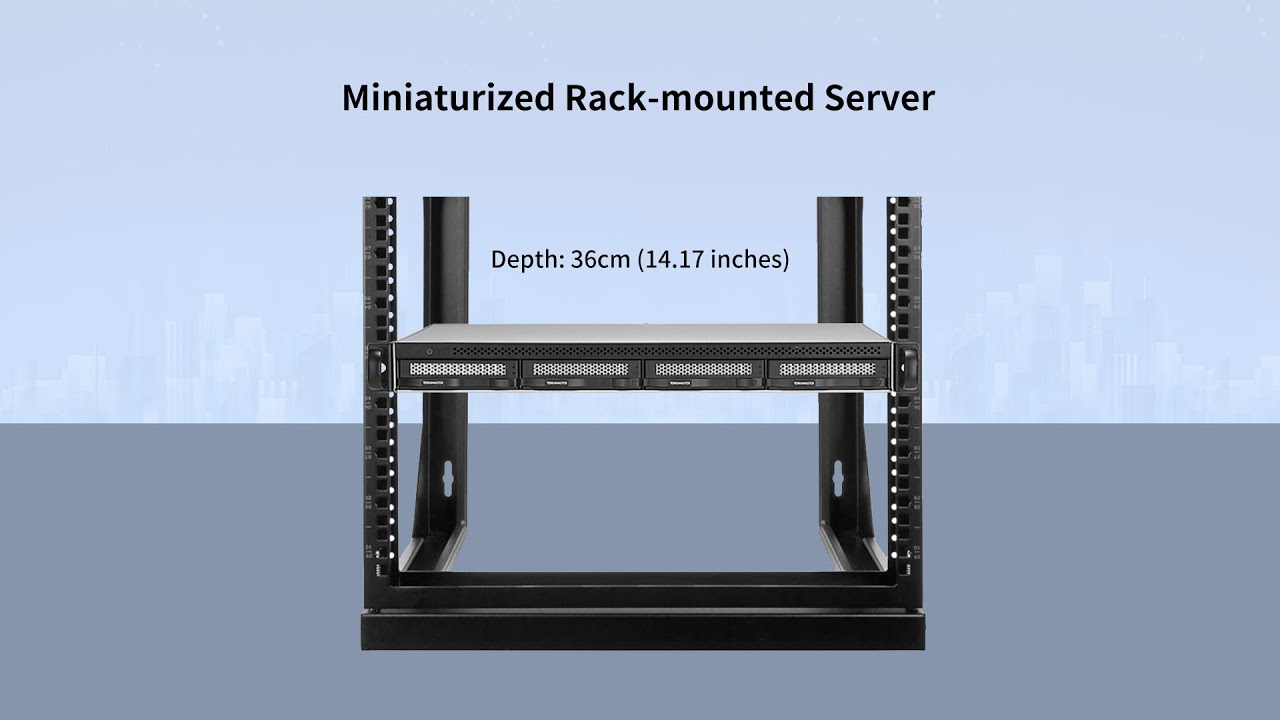 TerraMaster Short Depth Rackmount 4-bay Intel Quad-core NAS - YouTube