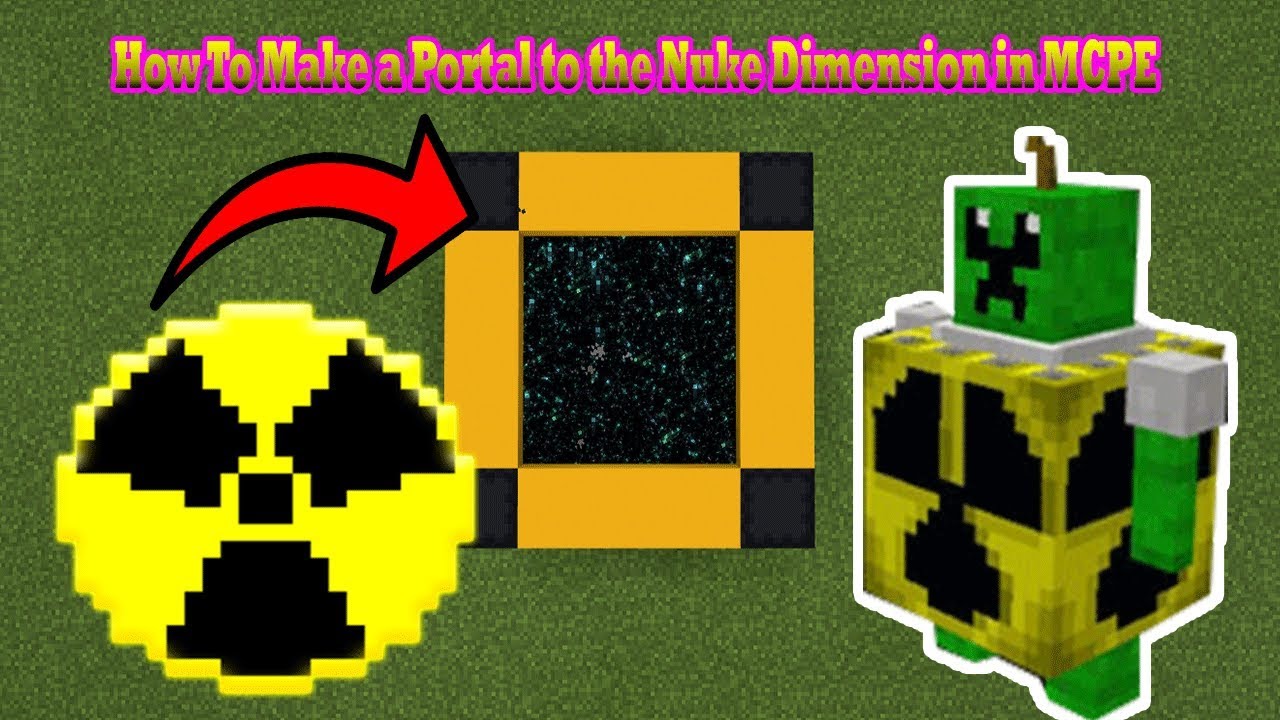 How To Make a Portal to the Nuke Dimension in MCPE (Minecraft PE) - YouTube