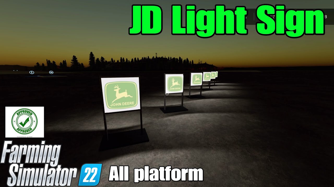 JD Light Sign / FS22 mod for all platforms - YouTube