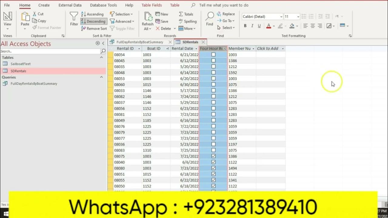Access 2021 in practice - ch 3 guided project 3-2 SIMnet - YouTube
