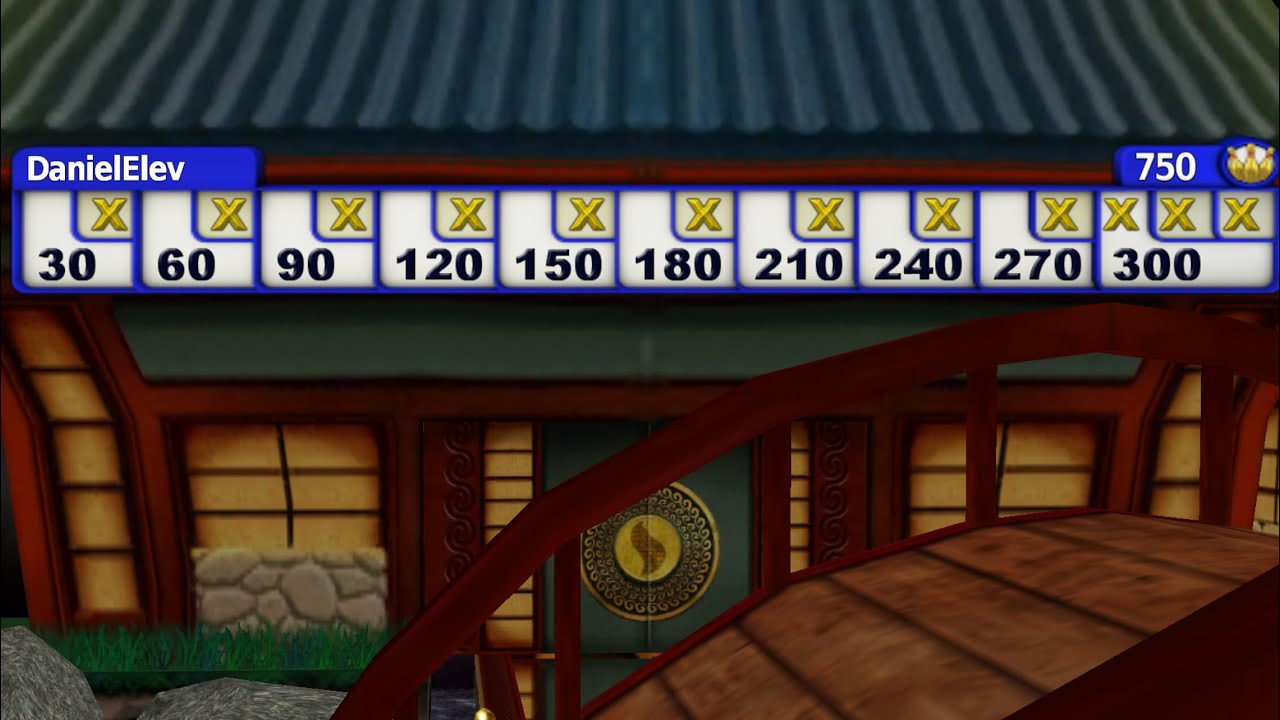 Gutterball Golden Pin Bowling Perfect Game 300 Lotus Lane - YouTube