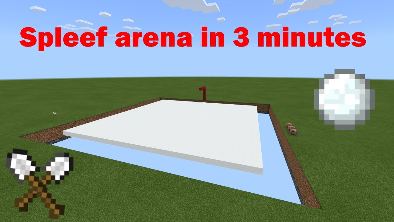 How to make a spleef arena in 3 minutes in minecraft. - YouTube