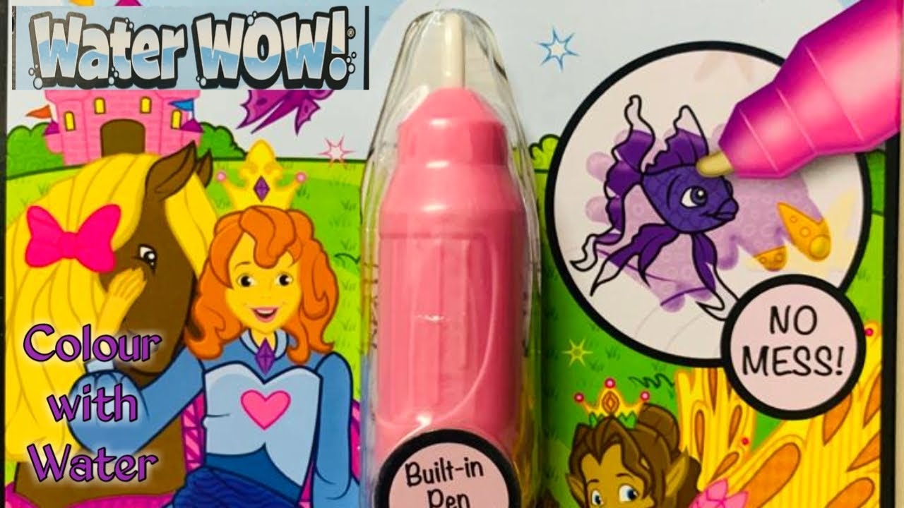 Water Wow, Colouring With Water, No Mess Colouring, Reusable #Kids ...
