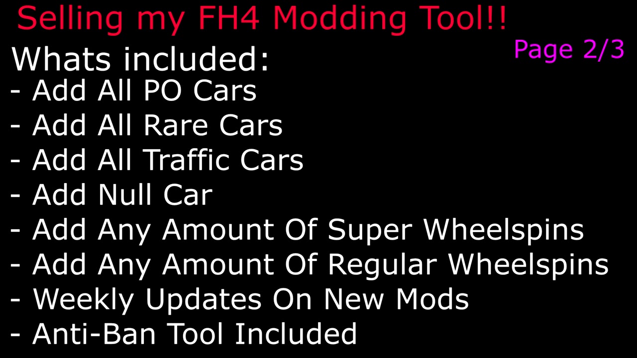 FH4 Modding Tool For Sale - YouTube