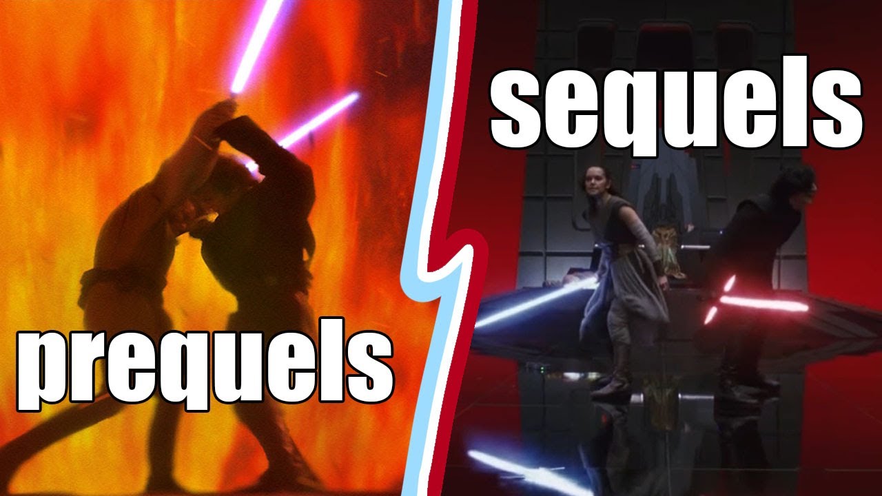 Lightsaber duels from the Prequels vs. Duels from the Sequels - YouTube