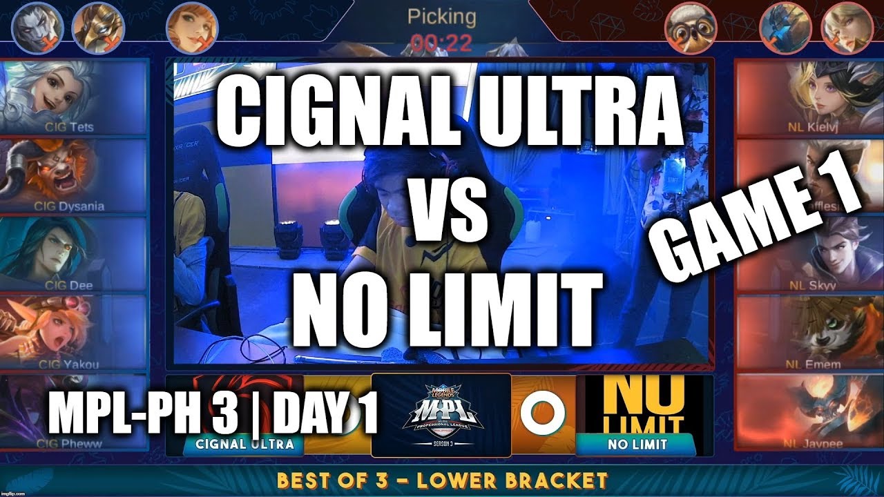 [GAME 1] CIGNAL ULTRA VS NO LIMIT (MPL-PH S3 FINALS DAY 1) MOBILE ...