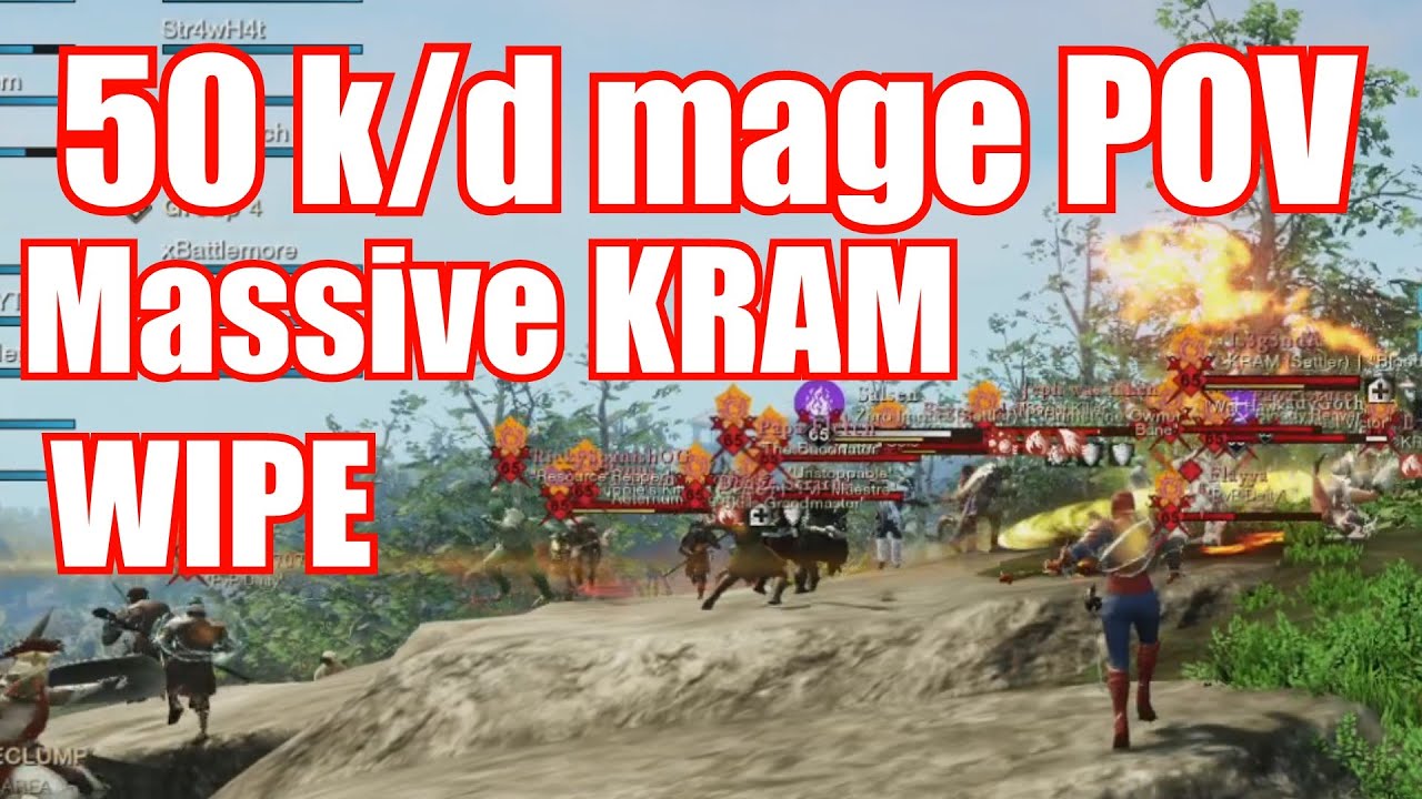 30 k/d Mage pov KRAM open world Massive wipe New world Aeternum - YouTube