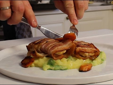 Fileto pule e mbeshtjelle me pancete - Chicken fillets rolled with ...