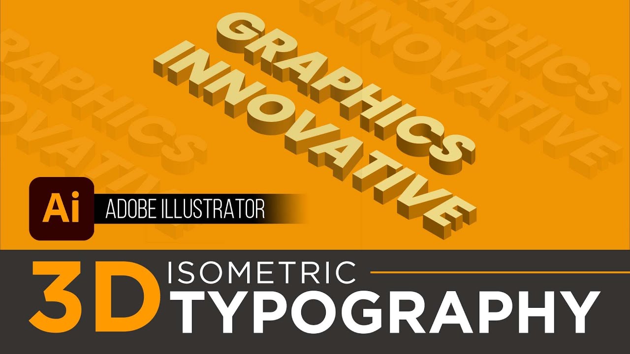 3D Text Typography in Adobe Illustrator - YouTube