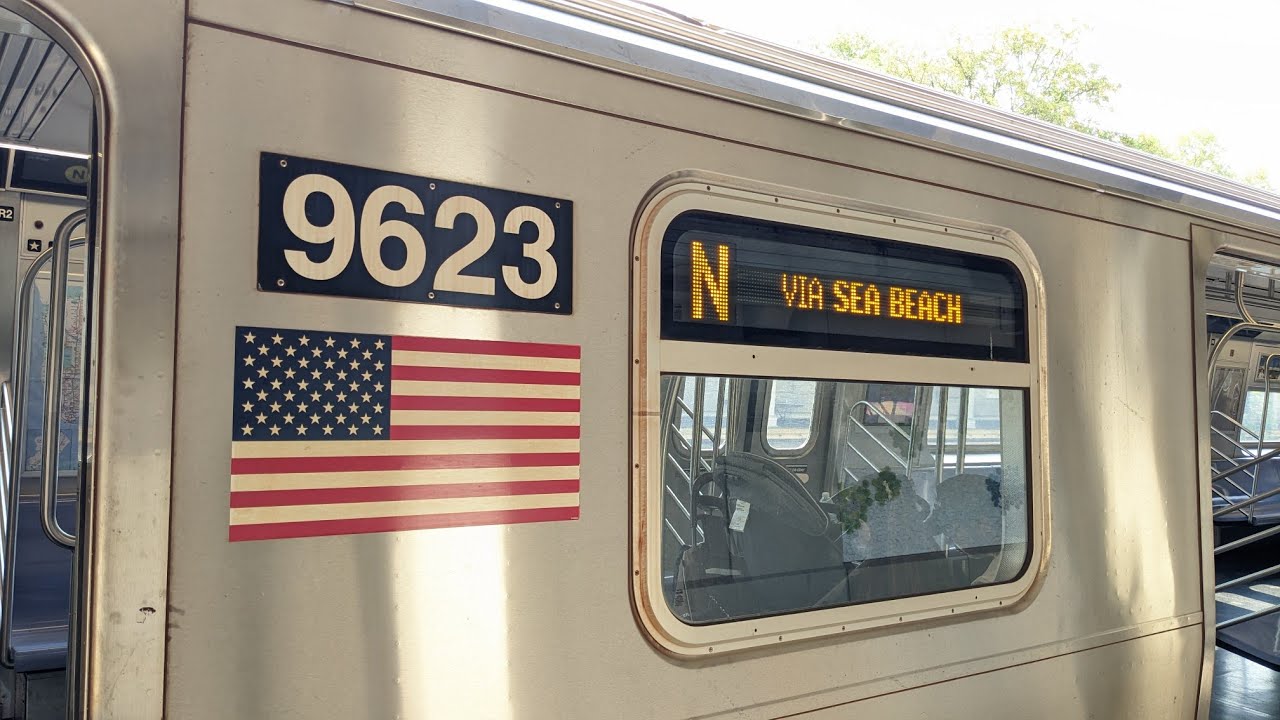 NYC Subway: Coney Island bound Alstom R160A N Train Arrives @18th Av ...