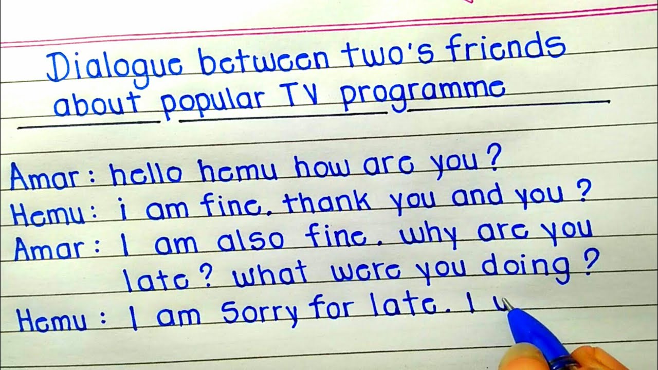 Dialogue between two friends about popular TV program // conversation ...