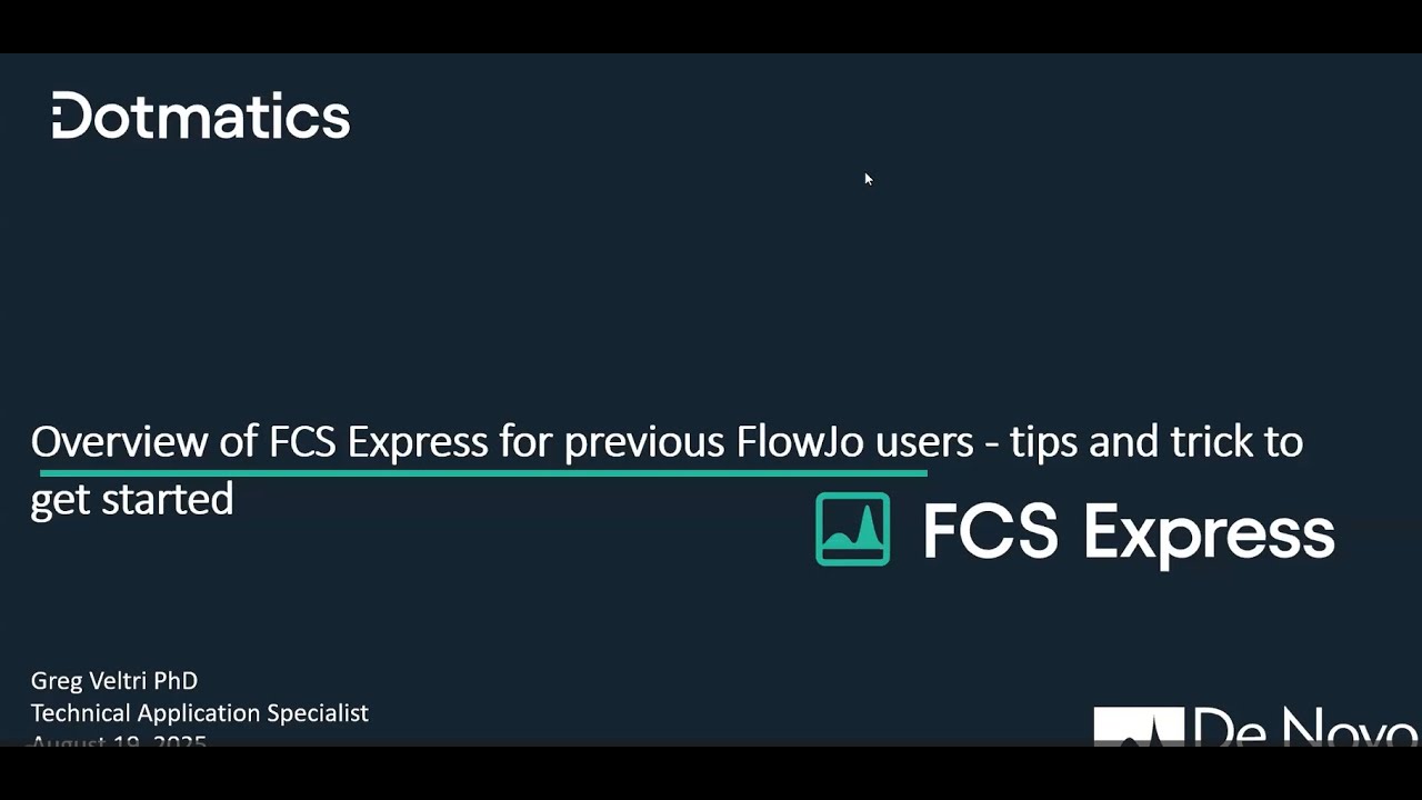 Overview of FCS Express™ for previous FlowJo™ users - Tips and Trick to ...