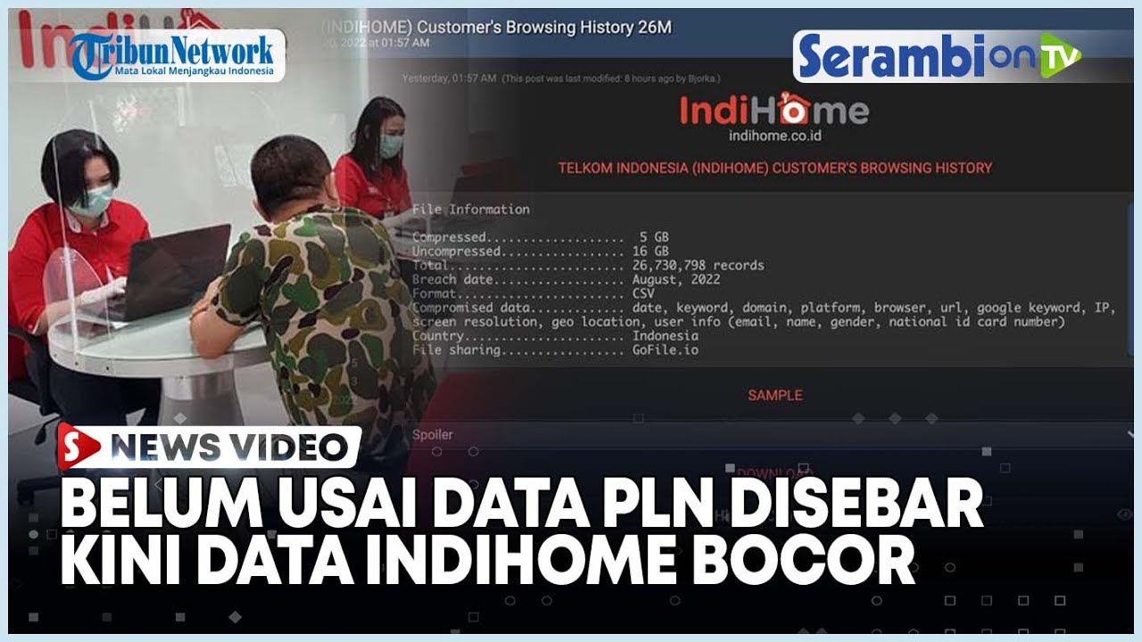 Diduga Bocor, 26 Juta Data dan NIK Indihome Disebar Hacker - YouTube