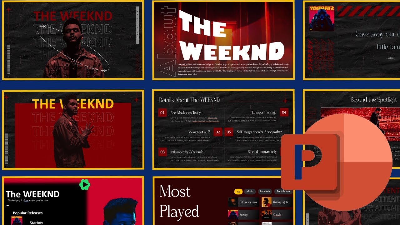 The Weeknd Full Free PowerPoint Template #theweeknd #ppt - YouTube