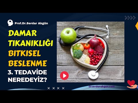 3. DAMAR TIKANIKLIĞI TEDAVİDE NEREDEYİZ? Damar Tıkanıklığı, Bitkisel Beslenme, Prof.Dr.Serdar Akgün