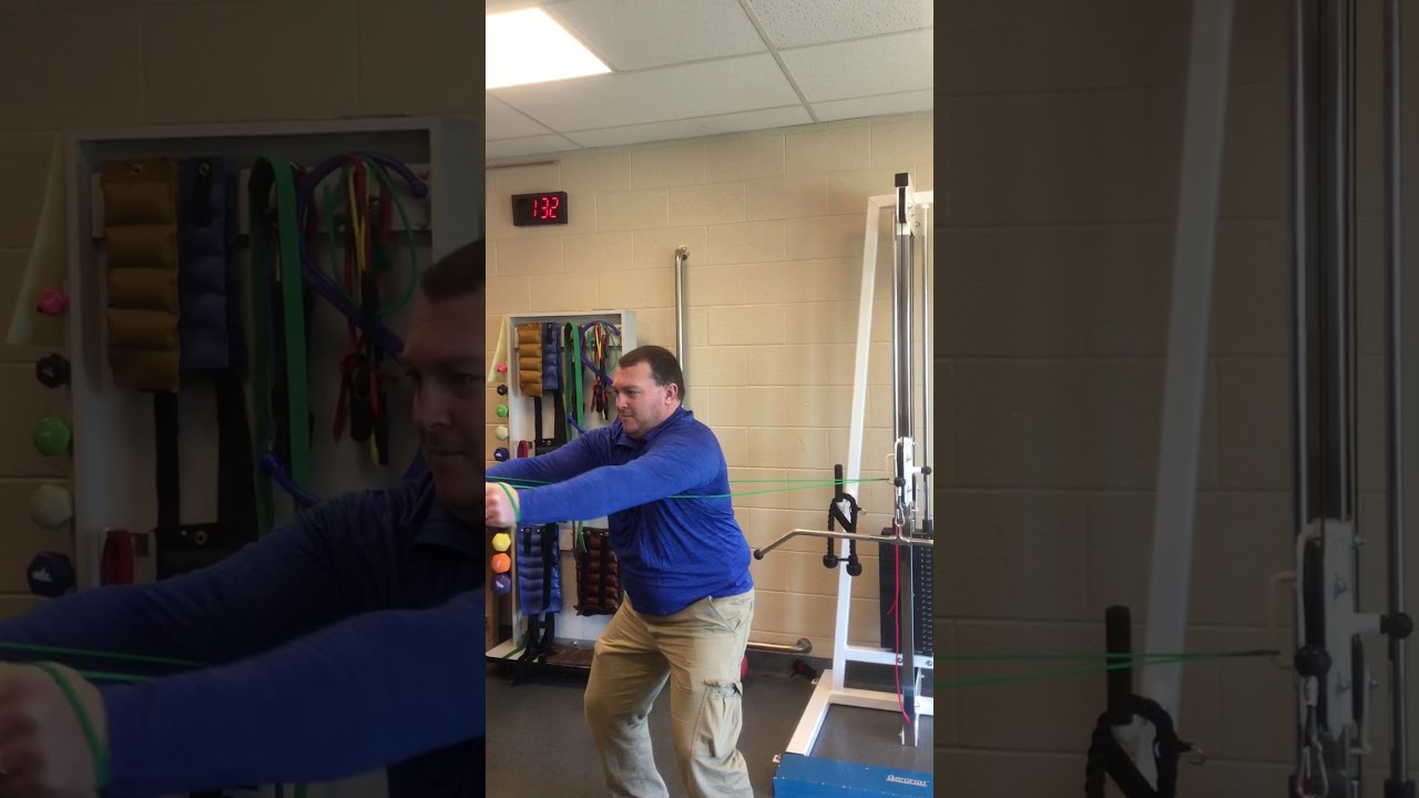 Shoulder Band Exercise punches - YouTube