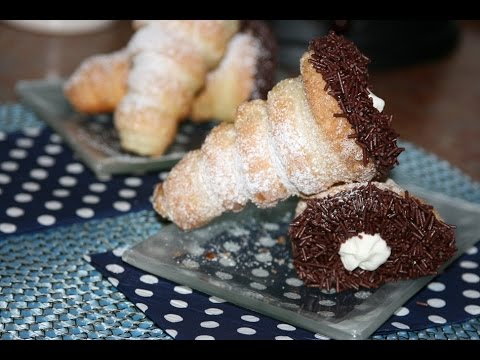 Cornets Feuilletés à la Crème Chantilly - Pastry Cones with Whipped ...