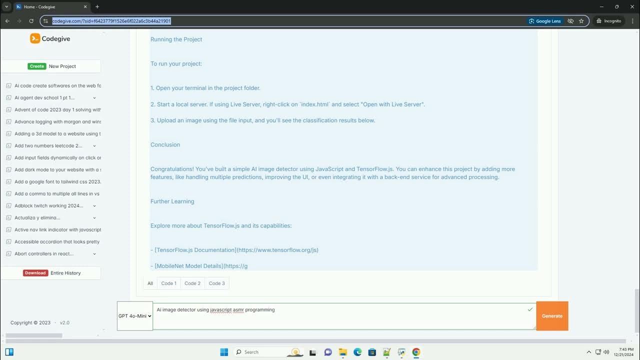 ai image detector using javascript asmr programming - YouTube