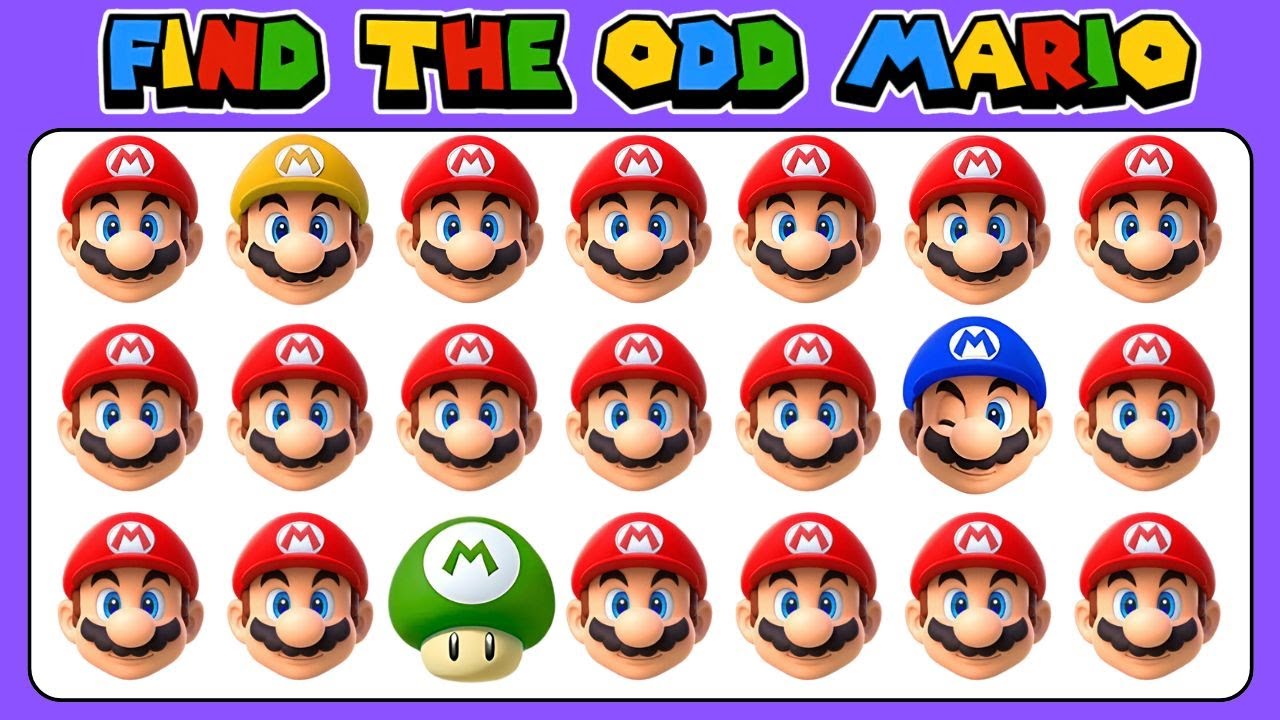 Think You're a Mario Pro?🍄Find the Odd One Out in This NEW Mind-Bending ...