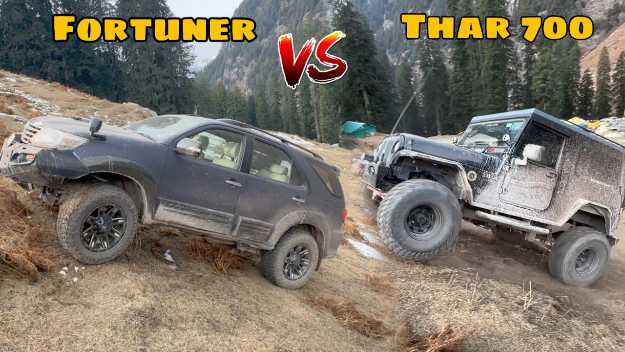 Fortuner vs 4x4 Thar 700 | Which performs better? - YouTube