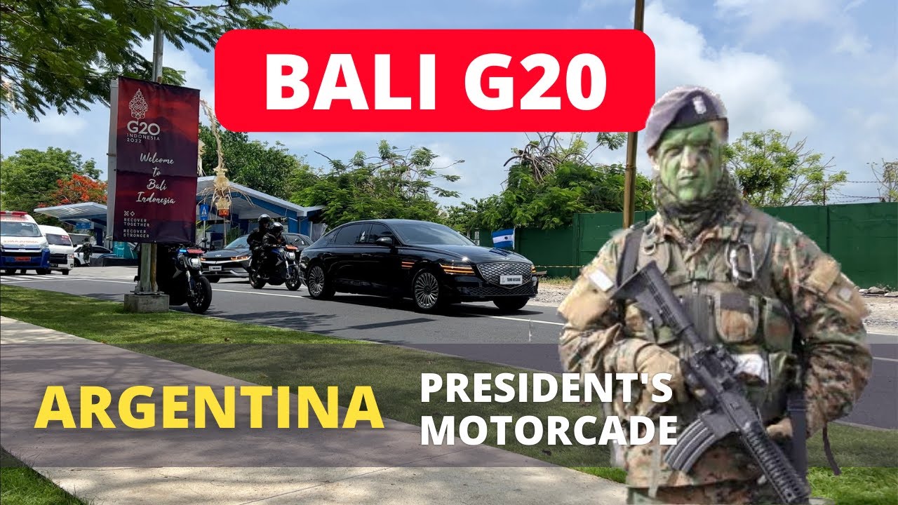 🇦🇷 🇲🇨 Motorcade of Argentine President Alberto Fernandez at the G20 ...