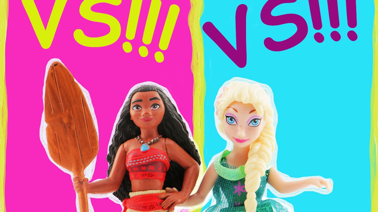 Disney Moana & Elsa are Challenged to Competition by Olaf & Maui ...