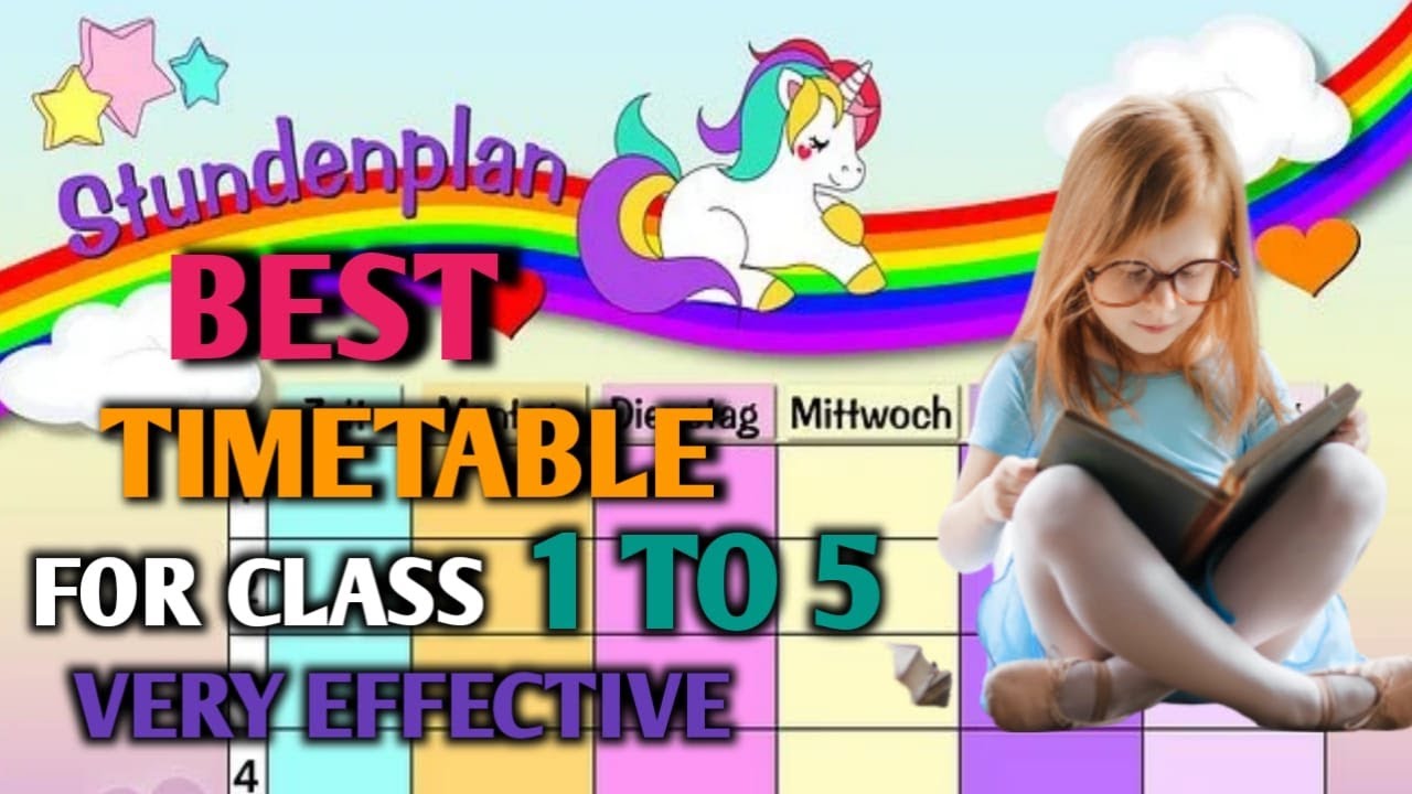 100% EFFECTIVE TIMETABLE FOR CLASS 1 TO 5 STUDENTS|How Toppers Make ...