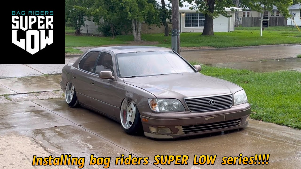 INSTALLING BAGRIDERS SUPER LOW BAGS ON MY LS400!! - YouTube