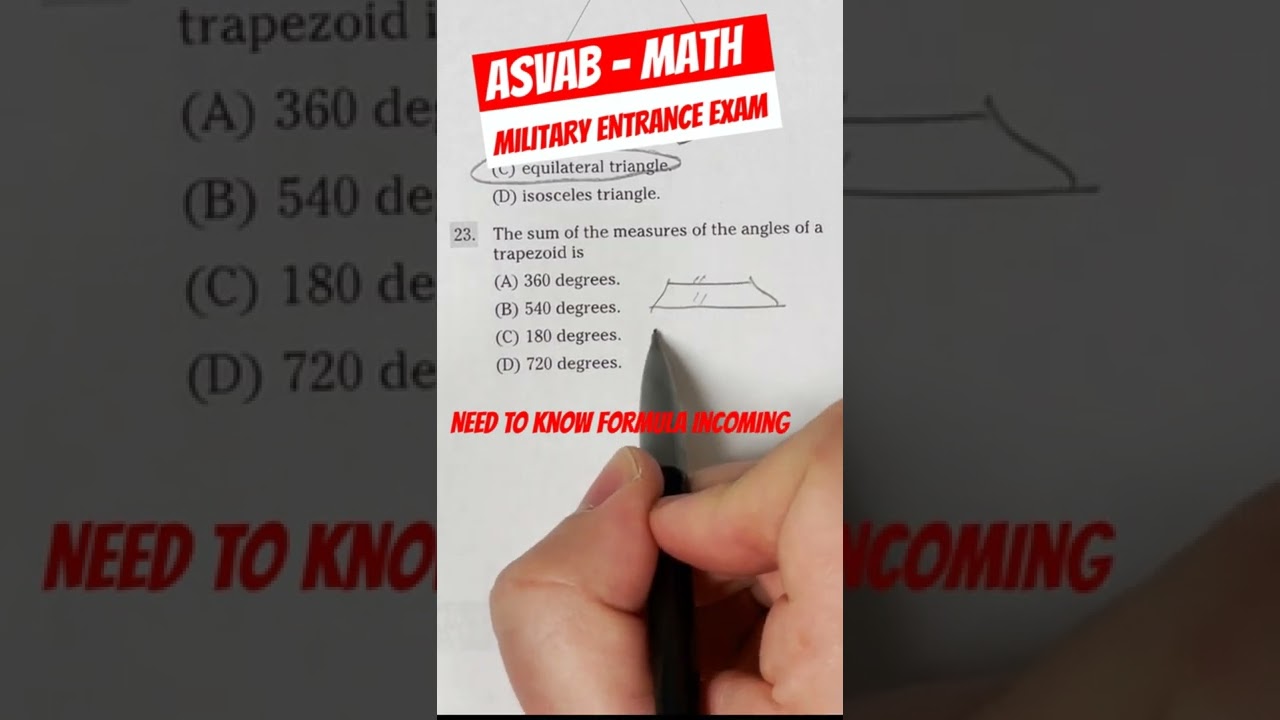 ASVAB Math Knowledge Answer #23 #short - YouTube