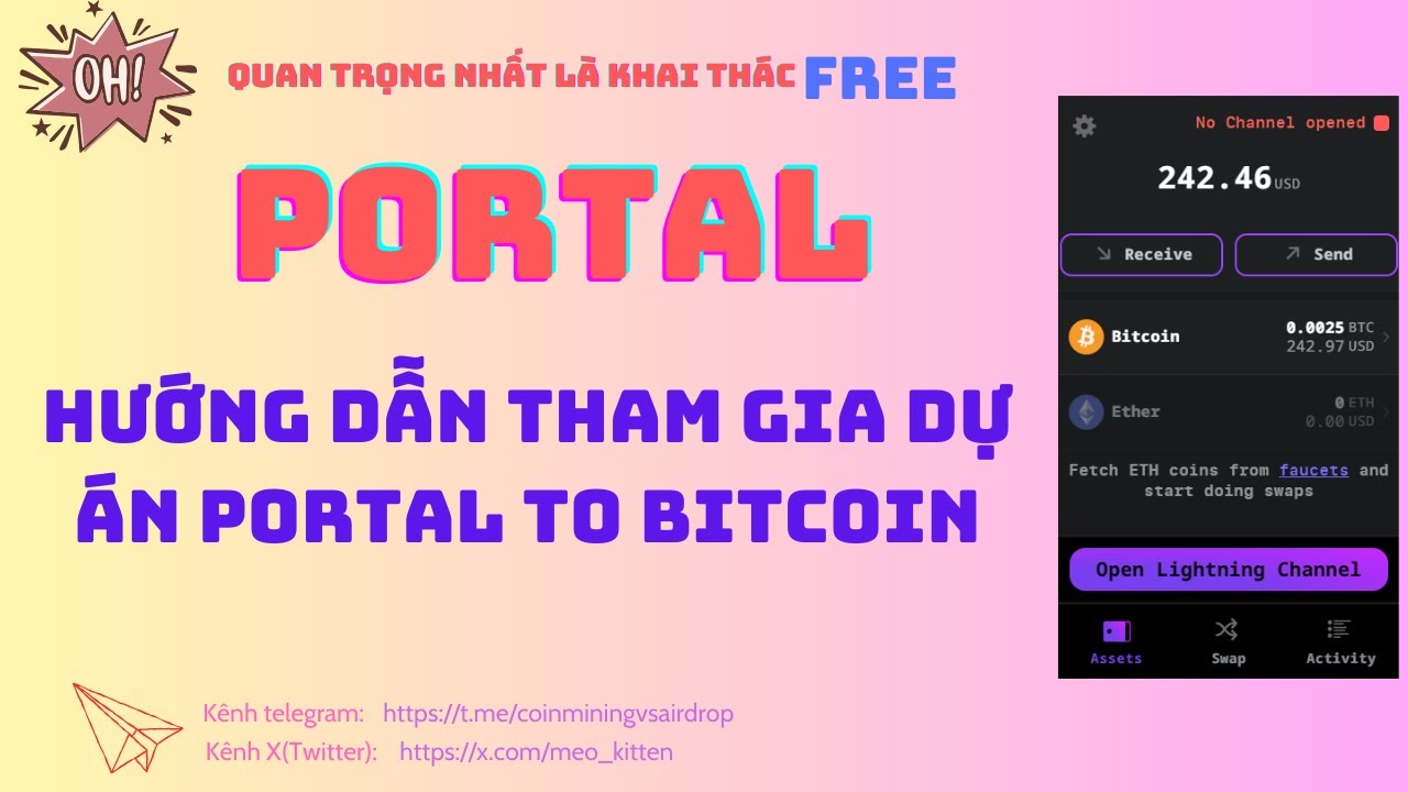 Hướng dẫn tham gia dự án portal to bitcoin - YouTube