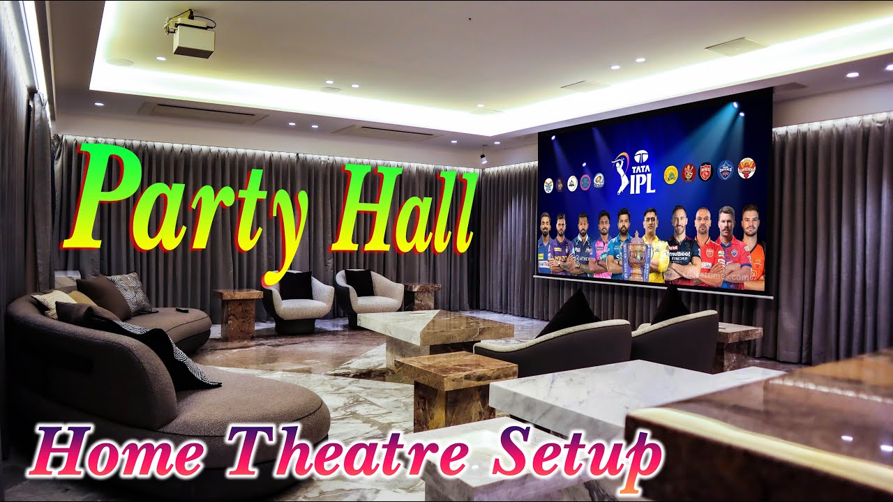 Party Hall & Home Theatre Tour In Telugu | home Theatre | Home Cinema ...