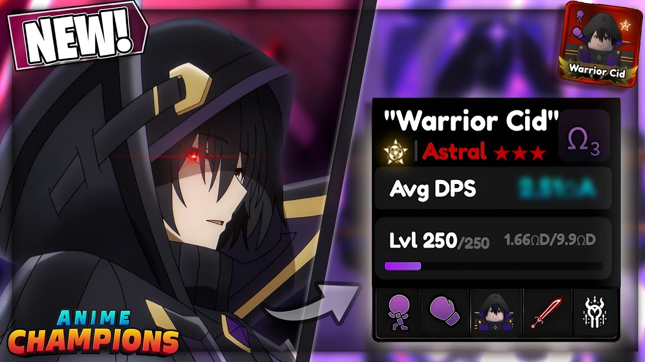 ⚛️Showcasing *NEW* WARRIOR ASTRAL "Cid" in Anime Champions Simulator ...
