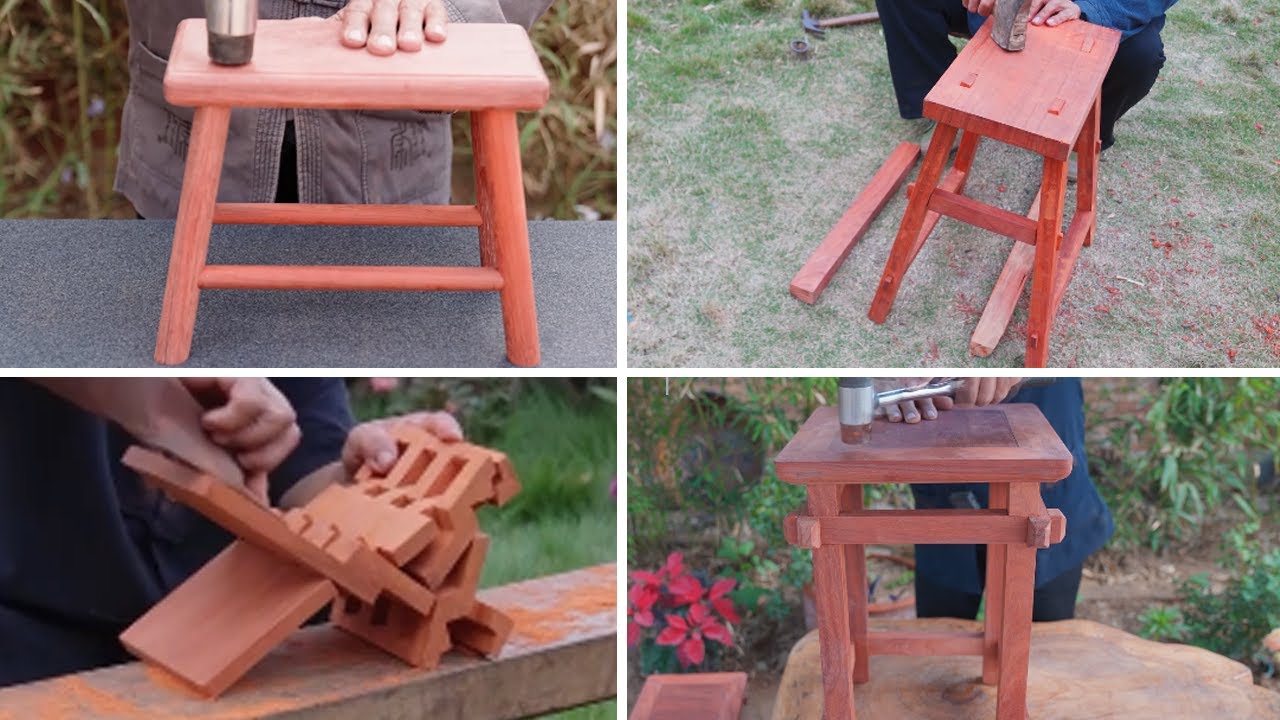 A Couple Of Different Stool Making Methods, Not Using Nails Is Awesome ...