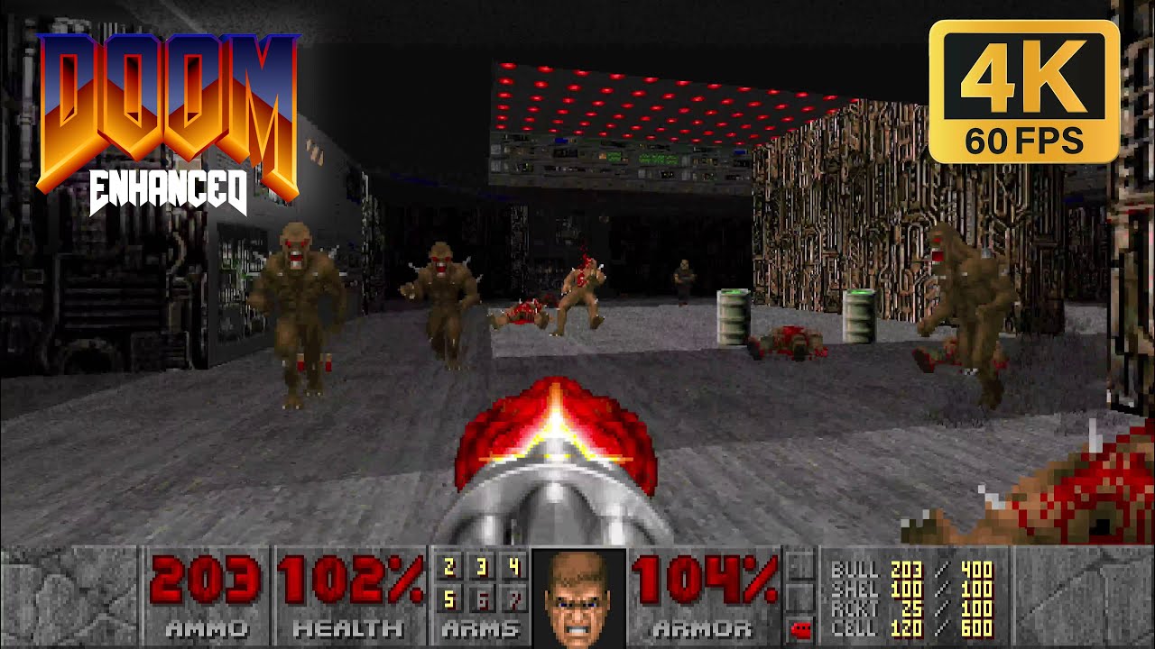 Doom Enhanced - E1M6: Central Processing (2022) | 4K/60 - YouTube