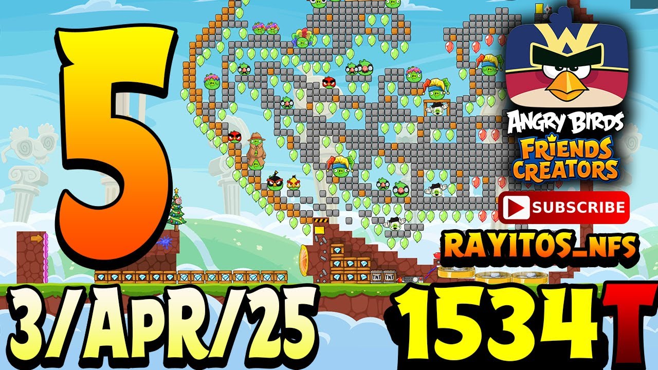 Angry Birds Friends Level 5 Tournament 1534 Highscore POWER-UP ...